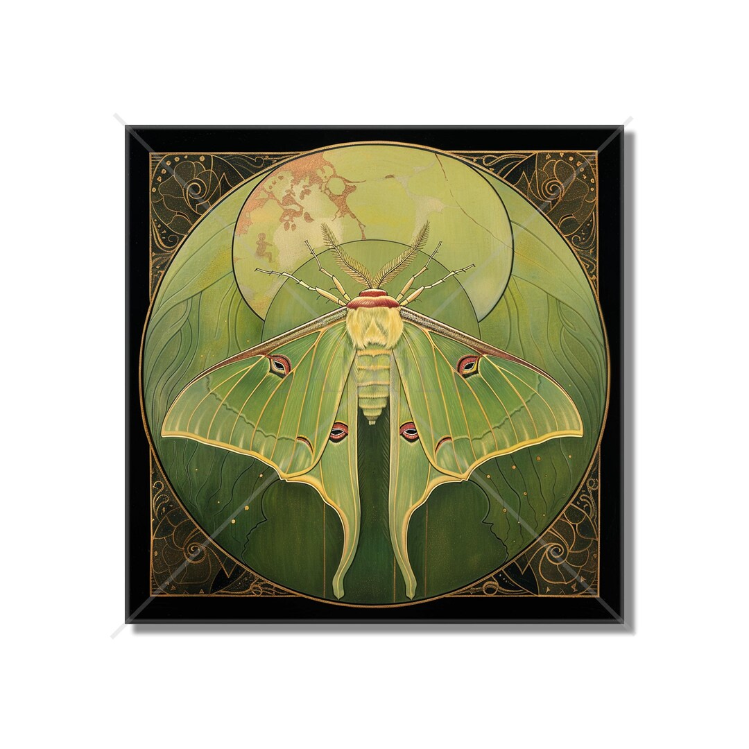 Ceramic Tile Vintage Art Deco Luna Moth Design - Kitchen Backsplash ...