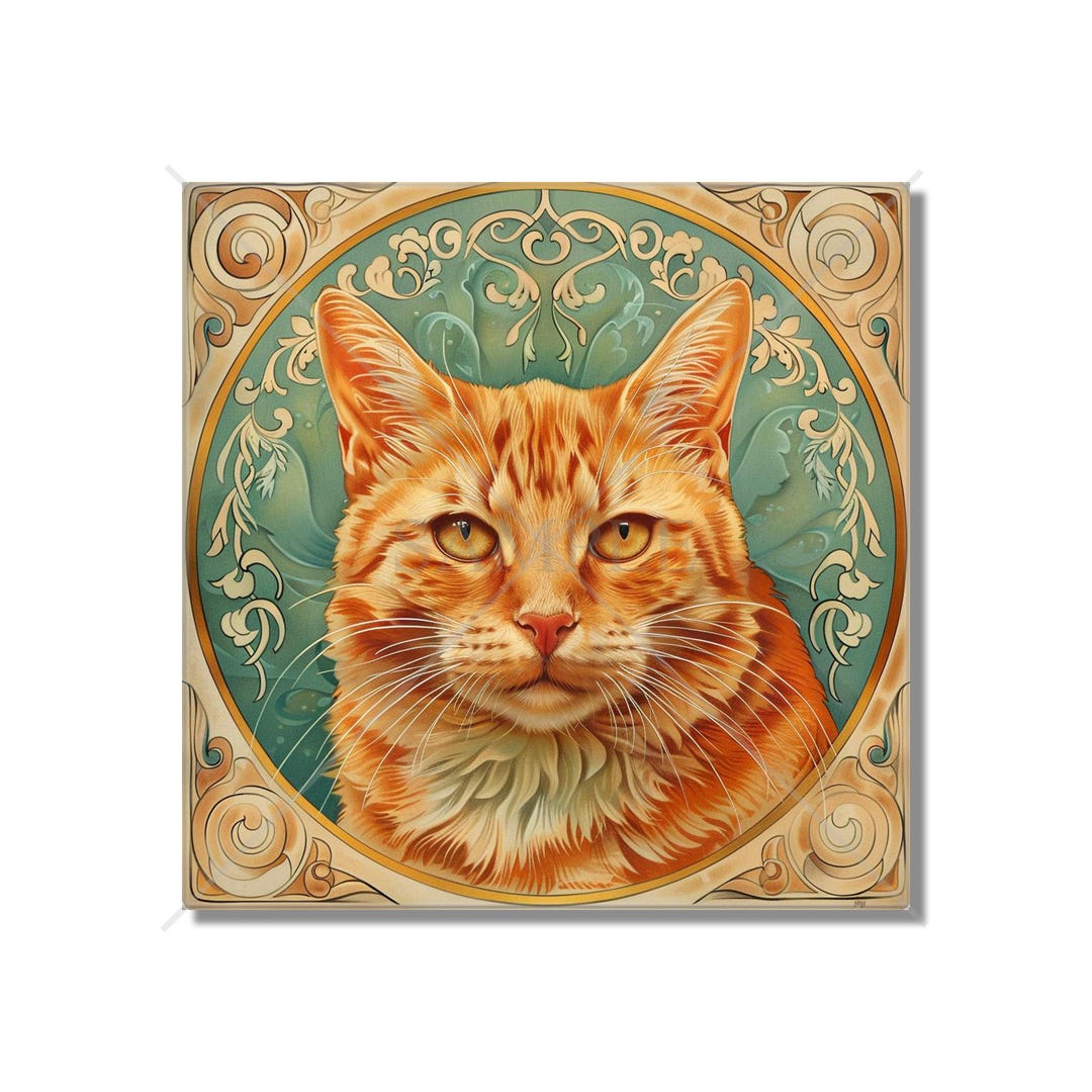 Orange Cat Ceramic Tile - Kitchen Backsplash and Bathroom Ceramic Tiles ...