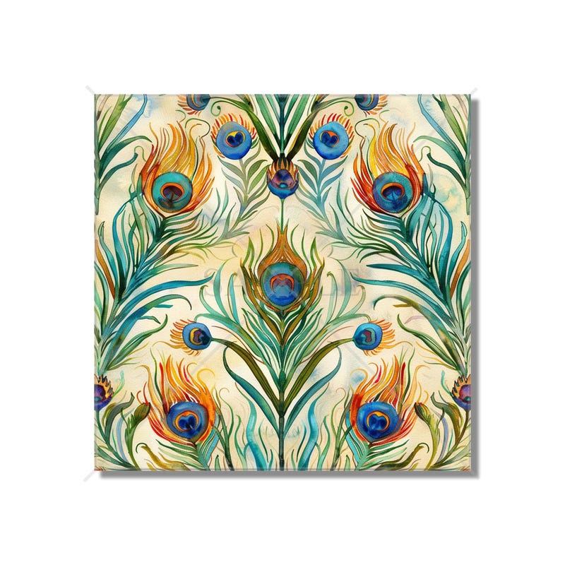 Peacock Backsplash Tile - Etsy