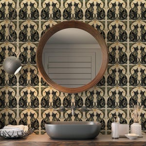 Black Cat Design Ceramic Tile Kitchen Backsplash and Bathroom Ceramic ...