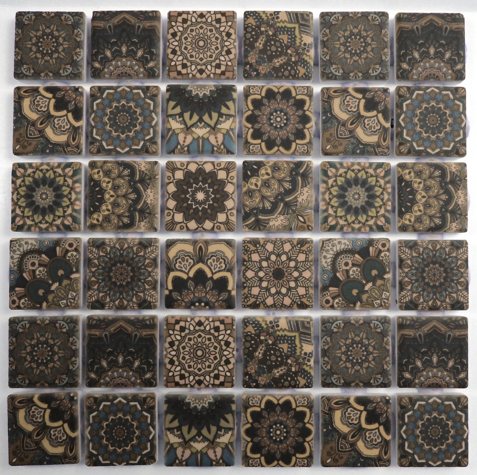 Ceramic Mosaic Tiles Brown Tan Moroccan Tile Design - Etsy