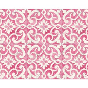 Pink and White Ceramic Tile - Pink Kitchen Backsplash Tile - Unique ...