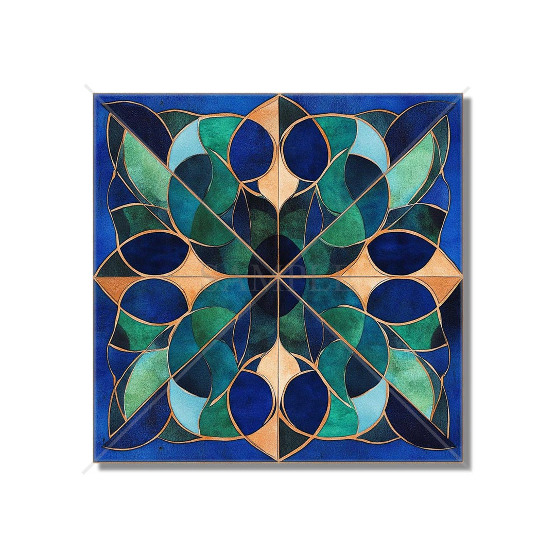Modern Blue and Green Ceramic Tile - Design Kitchen Backsplash Tile ...