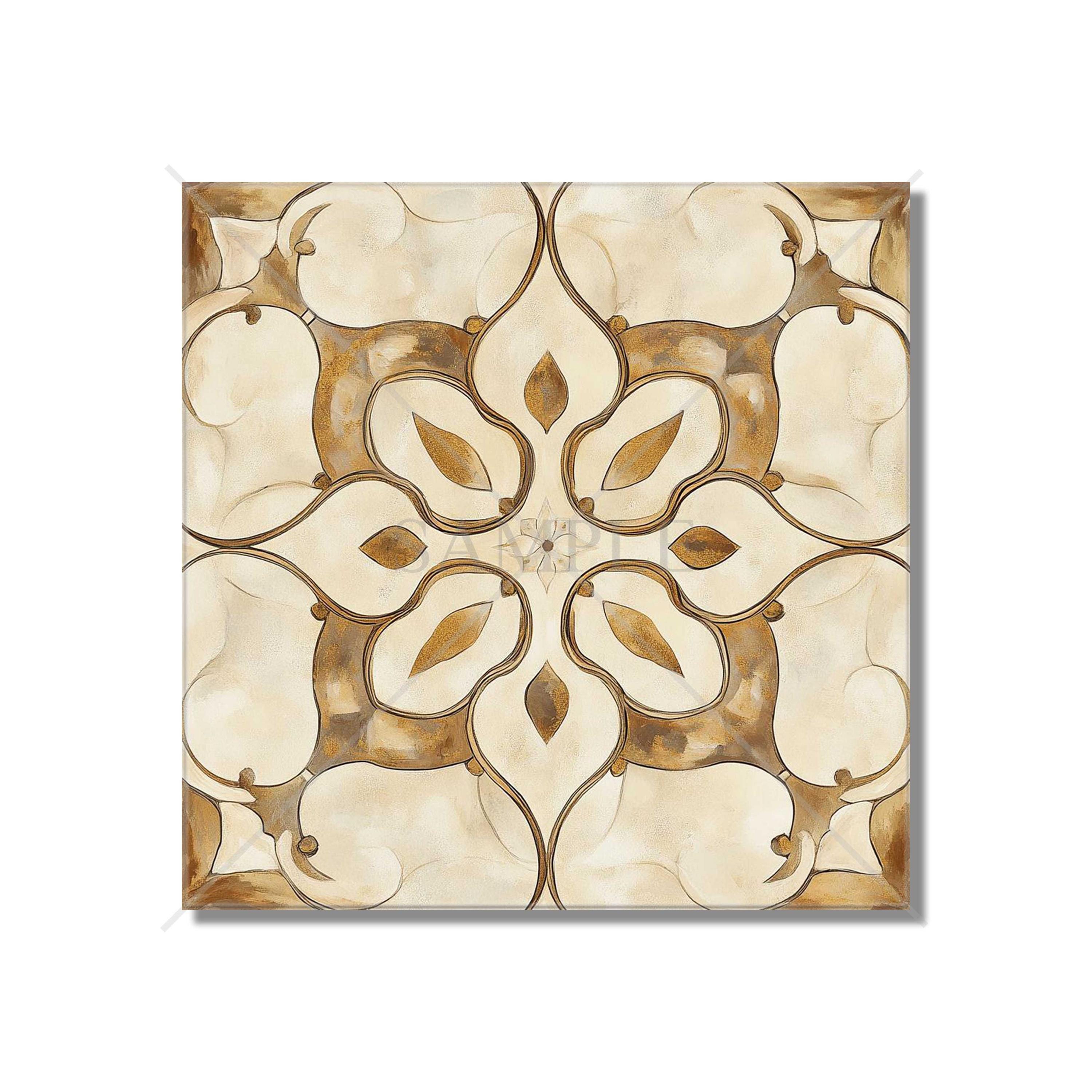 Ceramic Tile Neutral Tones Unique Patterned Kitchen Backsplash Tile ...