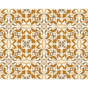 Butterscotch Tan Decorative Ceramic Tile - Vintage Design Kitchen Tile ...
