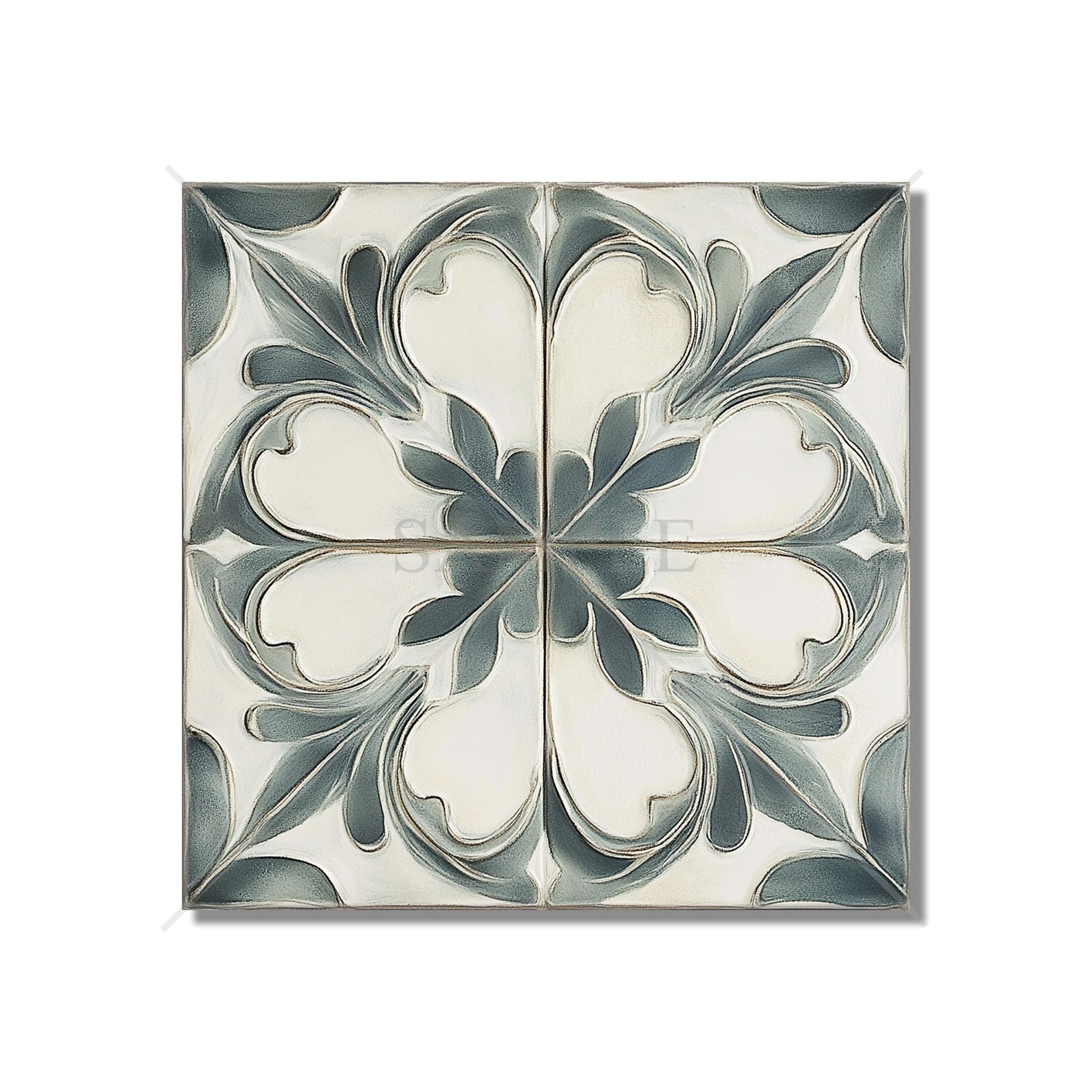 Green Gray Ceramic Tile Vintage Design Kitchen Backsplash Tiles Vintage ...