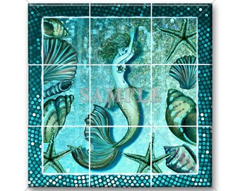 Mermaid Tile Mural - Etsy