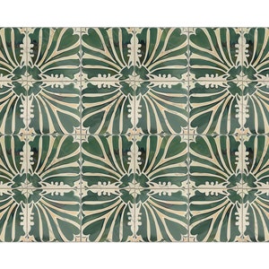 Green Beige Ceramic Tile - Vintage Moroccan Tile Design - Kitchen ...
