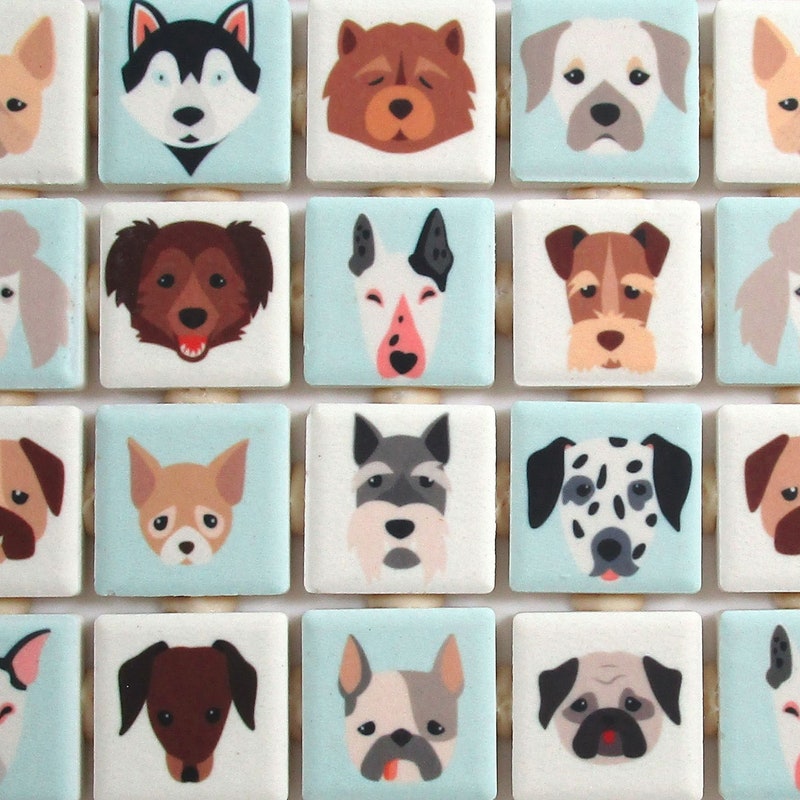 Ceramic Tiles Dogs Mosaic - Etsy