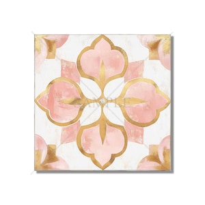 Pink Ceramic Tiles Kitchen Backsplash Pink and White Patterned Tile ...