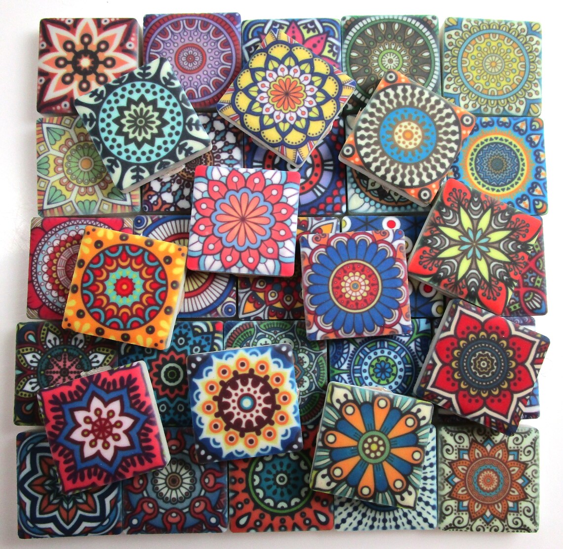Vintage Colors Medallions Moroccan Tile Ceramic Mosaic Tiles - Mosaic ...