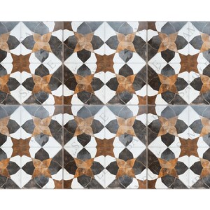 Unique Patterned Ceramic Tile - Rust Copper Black Kitchen Backsplash ...