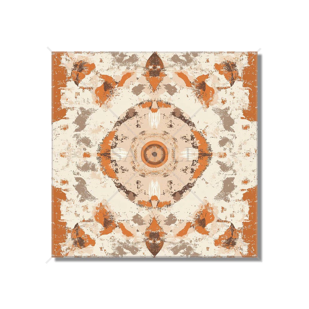 Boho Terra Cotta Design Ceramic Tile - Vintage Boho Tile Design ...