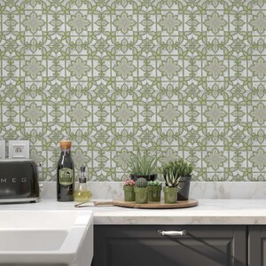 Gray and Grey Ceramic Accent Tile - Vintage Moroccan Tile Design ...
