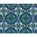 Blue and Green Ceramic Tile - Vintage Floral Design Tile - Kitchen ...