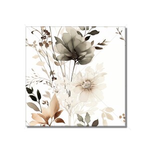Botanical Floral Ceramic Tile Botanical Kitchen Backsplash Tile ...