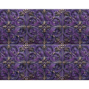 Purple Ceramic Tile - Purple Kitchen Backsplash Tile - Purple Bathroom ...