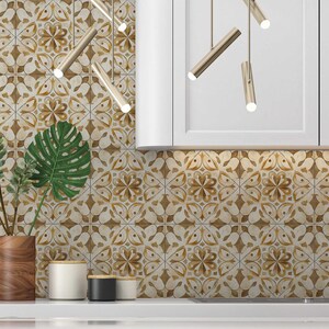 Ceramic Tile Neutral Tones Unique Patterned Kitchen Backsplash Tile ...