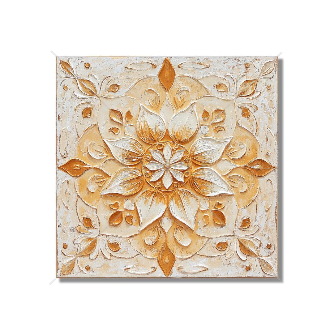 Ceramic Tile Peach Vintage French Design Patterned Kitchen Tile ...
