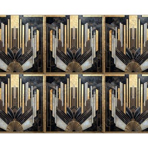 Art Deco Kitchen Backsplash Tile - Vintage Art Deco Design Ceramic Tile ...