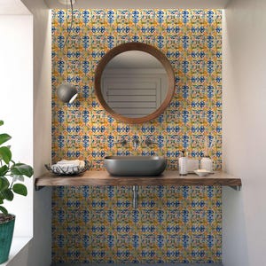 Multi Colored Bright Colors Patterned Ceramic Tile Kitchen Backsplash ...