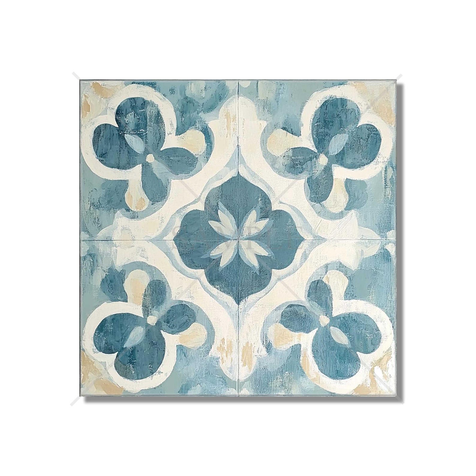 Aged Blue Green Ceramic Tile Vintage Aged Design Tile Unique Patterned ...