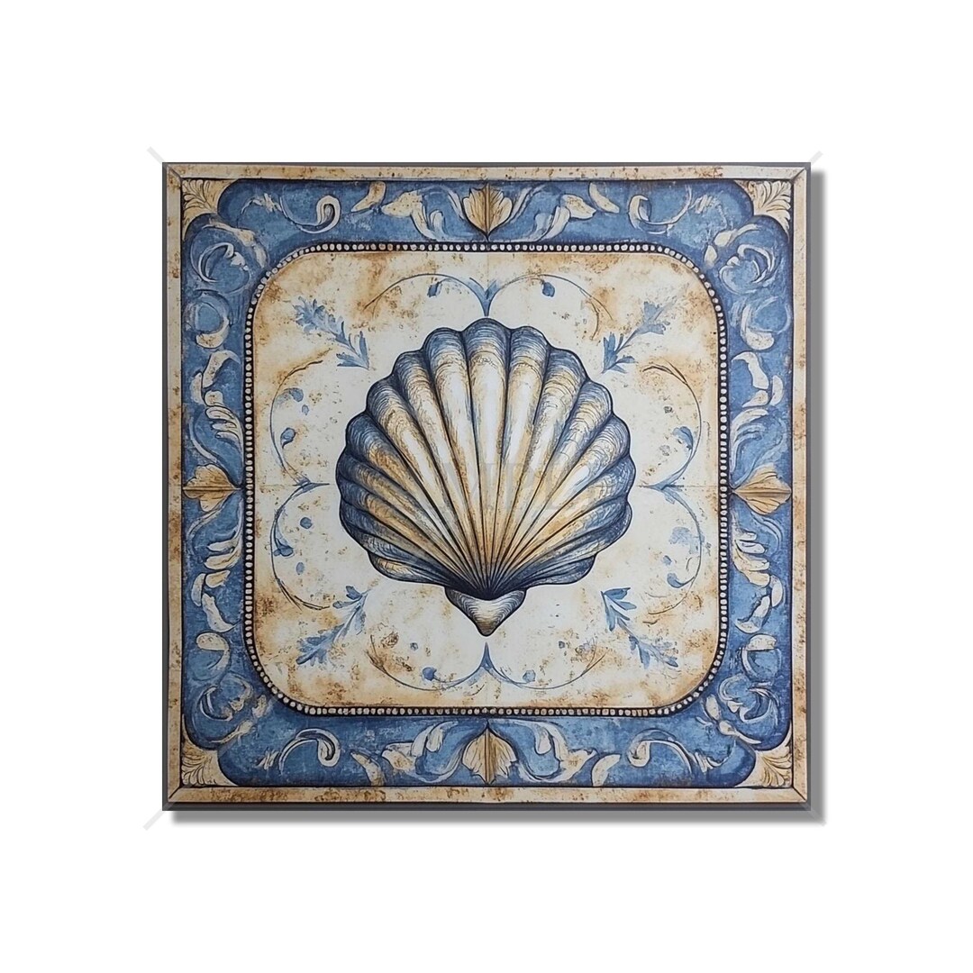 Beach Shell Design Ceramic Tile Beach Kitchen Backsplash Tile Beach ...