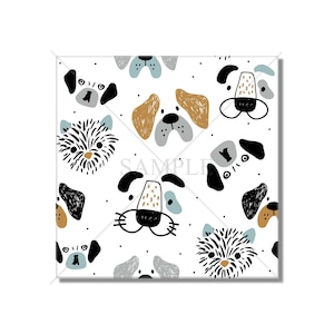 Dogs Design Ceramic Tile Decorative Ceramic Tile - Kitchen Backsplash ...