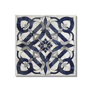 Navy Blue Ceramic Tile - Vintage Moroccan Tile Design - Kitchen ...