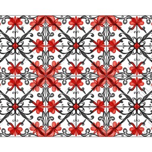 Red Black Decorative Ceramic Tile Unique Red Kitchen Backsplash Tile ...