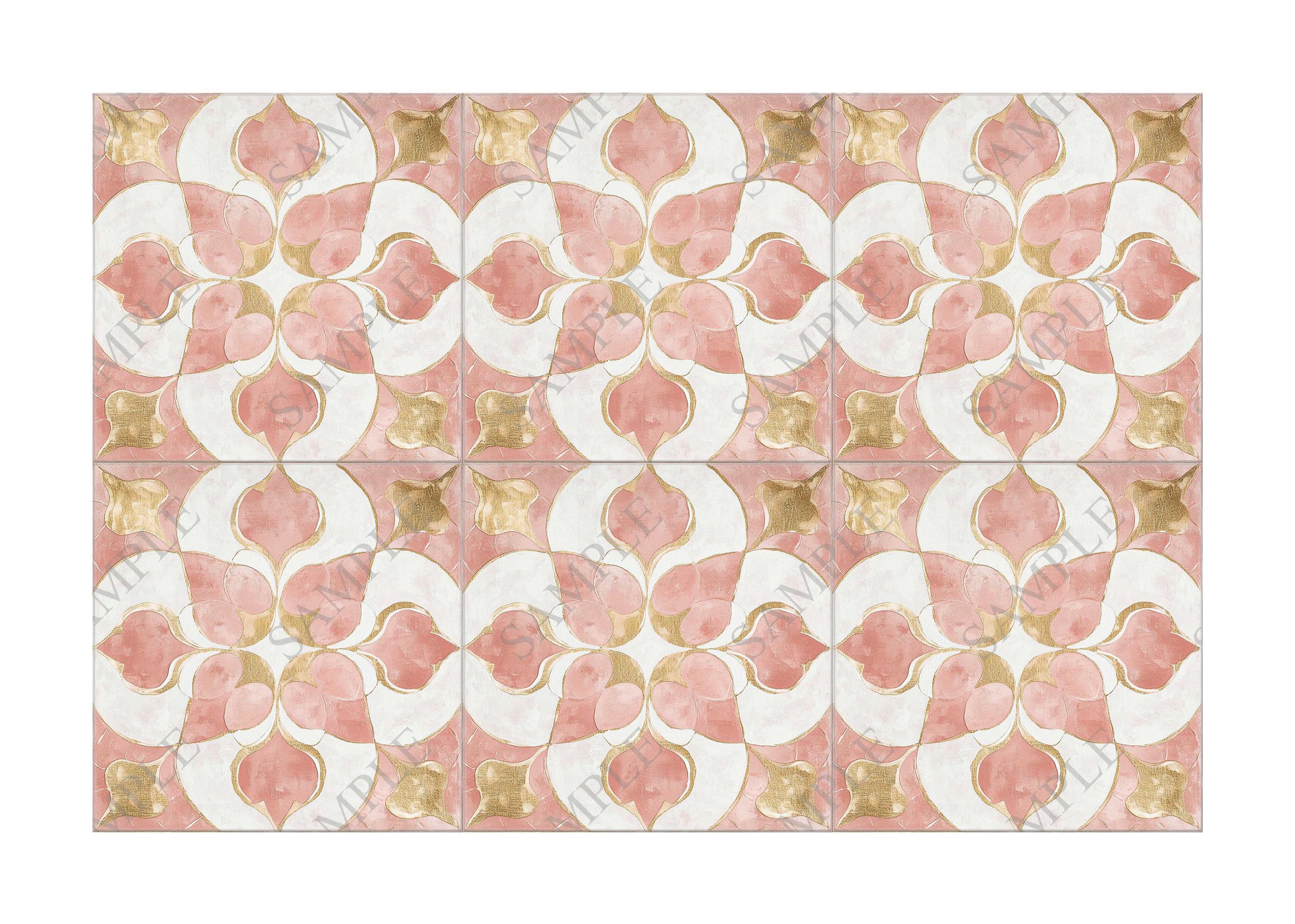 Pink Ceramic Tile Pink and White Kitchen Backsplash Tile Elegant Design ...