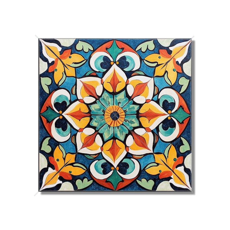 Bright Multi Colored Ceramic Tile - Bright Colors Kitchen Tile - Unique ...