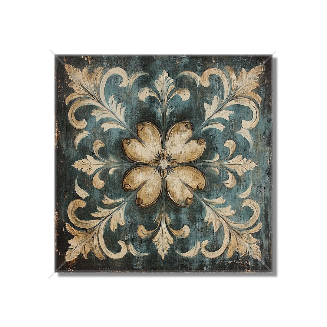 Rustic Blue Gray Tan Ceramic Tile Patterned Kitchen Backsplash Tiles ...