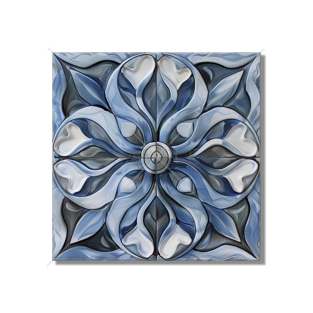 Blue Grey Ceramic Tile - Vintage Moroccan Tile Design - Unique Kitchen ...