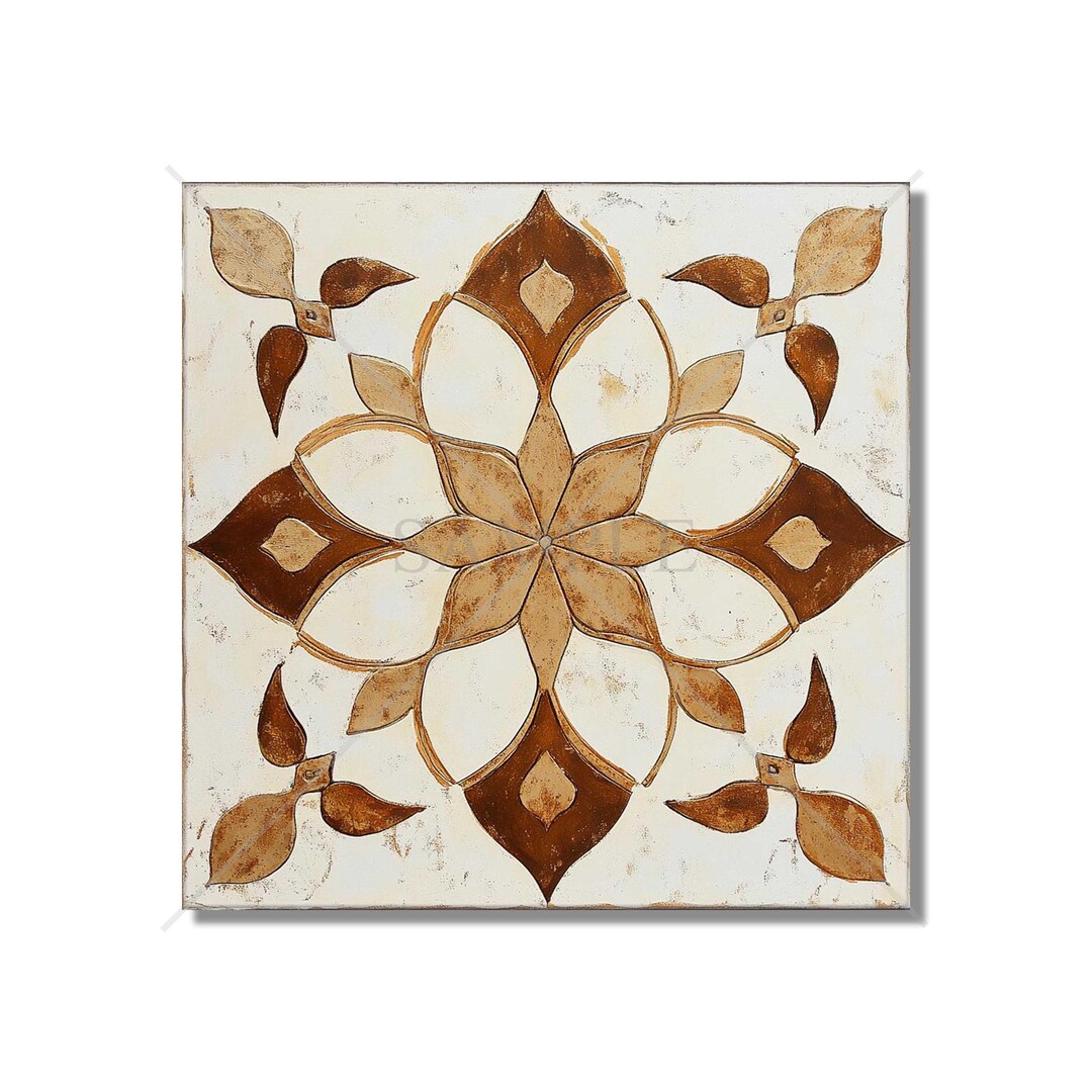 Neutral Colors Ceramic Tile Vintage Design Beige Tile Kitchen ...