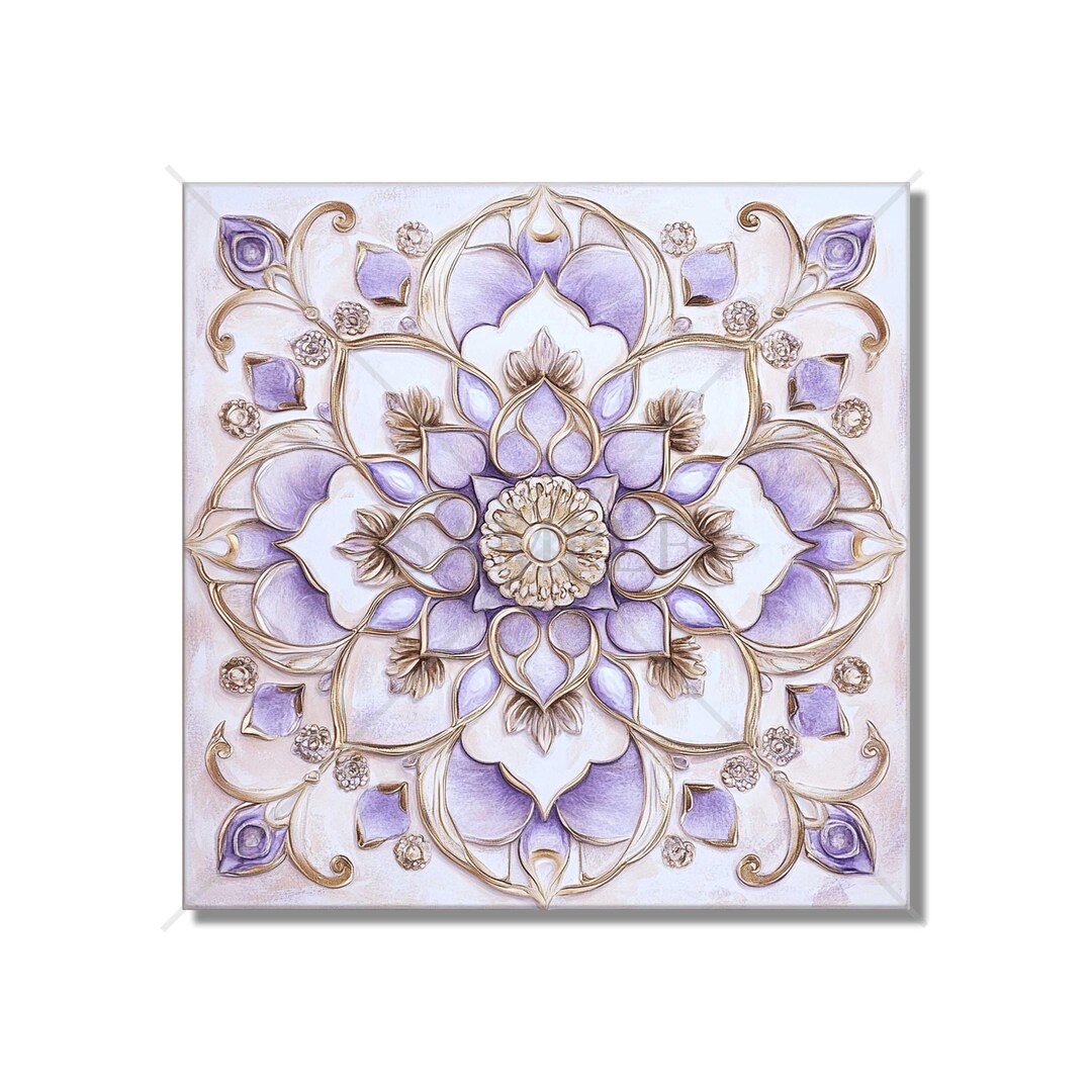 Lavender Patterned Backsplash Tile - Purple Kitchen Tile Patterned ...
