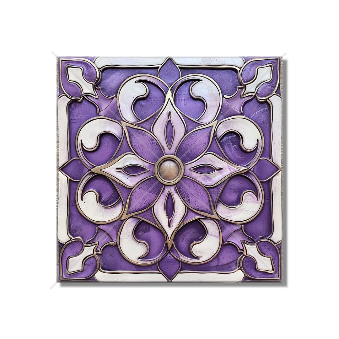 Purple Ceramic Tile - Purple Kitchen Backsplash Tile - Purple Bathroom ...