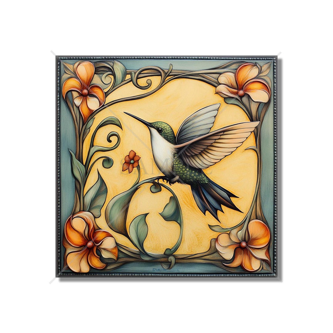 Hummingbird Design Ceramic Tile - Ceramic Tiles With Birds ...