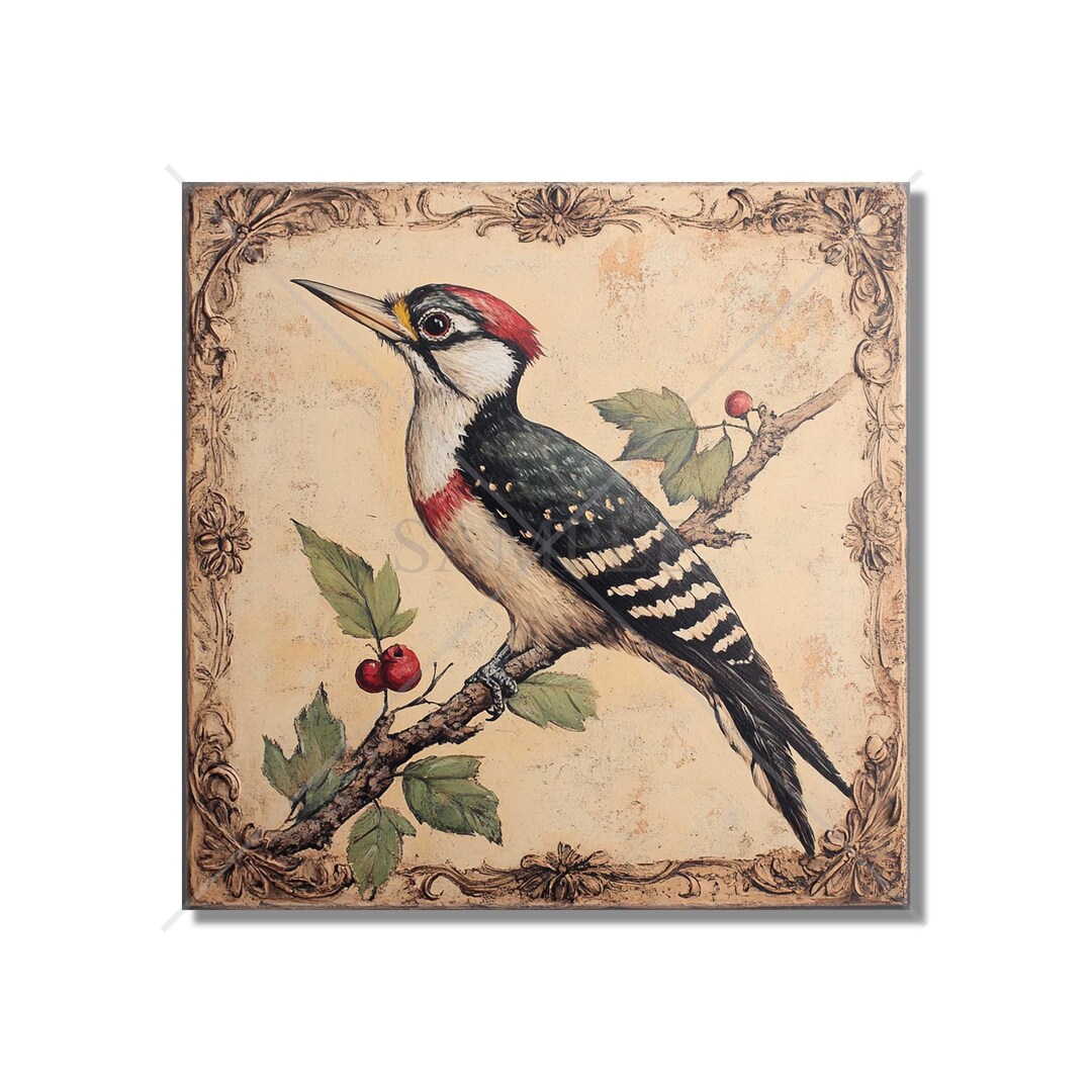 Vintage Bird Design Ceramic Tile - Ceramic Tiles With Birds - Bird ...