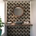 Modern Floral Design Ceramic Accent Tile - Floral Design Kitchen Accent ...