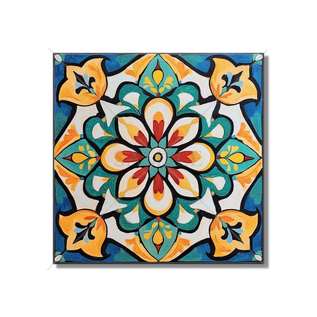 Bright Multi Colored Ceramic Tile - Bright Colors Kitchen Tile - Unique ...