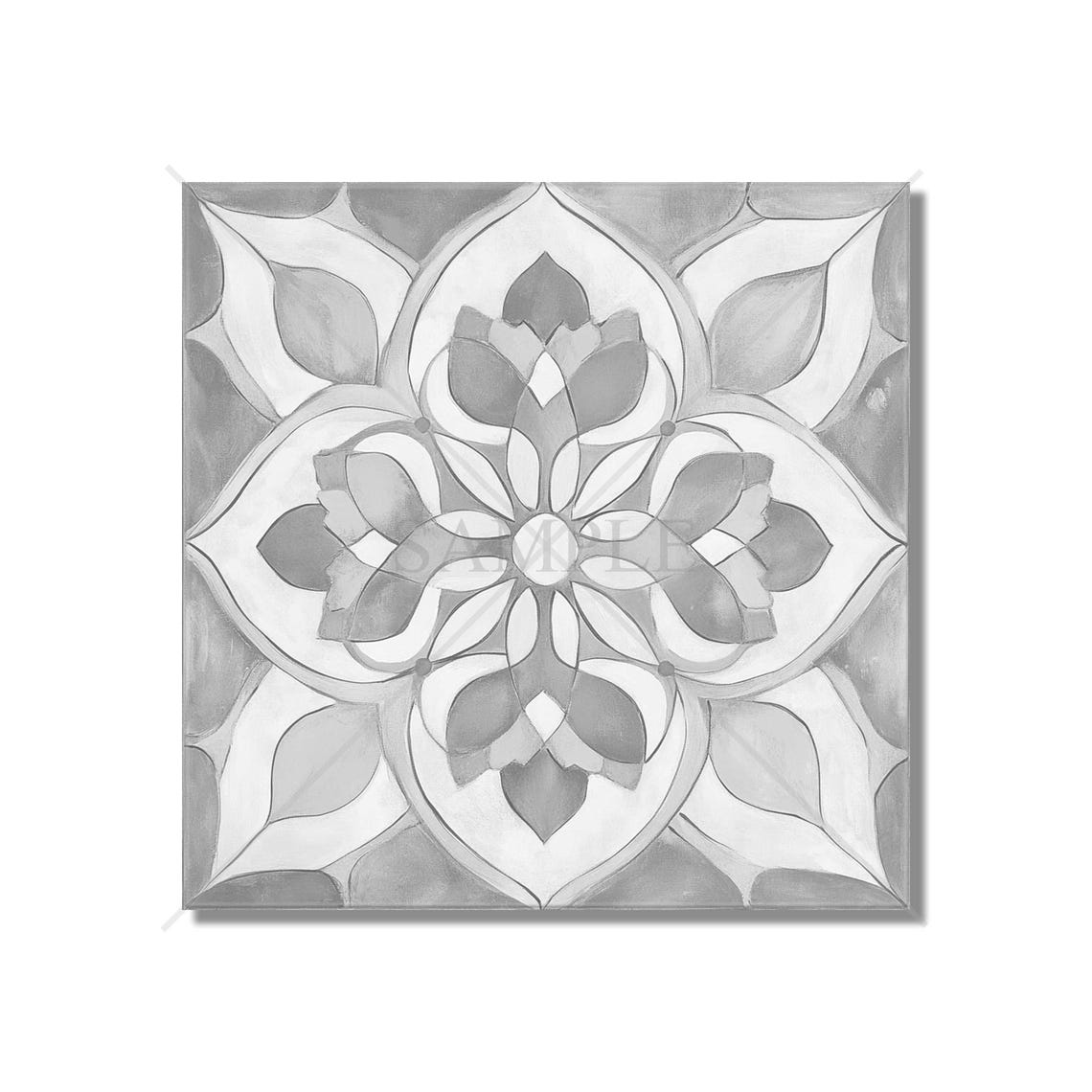 Ceramic Tile Gray Patterned Vintage Design Grey Ceramic Tiles - Grey ...