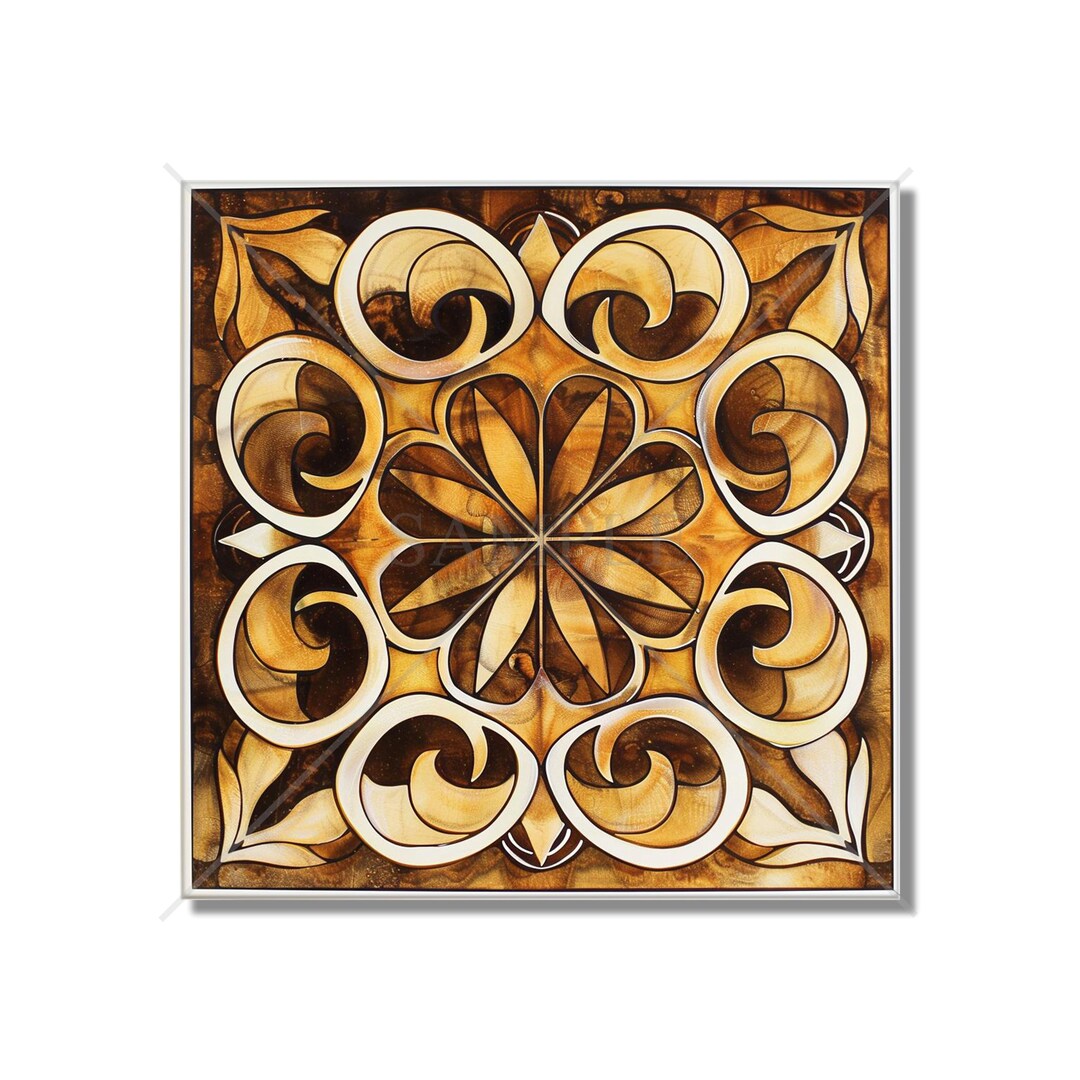 Warm Caramel Brown Ceramic Tile - Vintage Moroccan Tile Design ...
