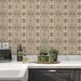 Neutral Colors Floral Ceramic Tile - Vintage French Floral Design Tile ...