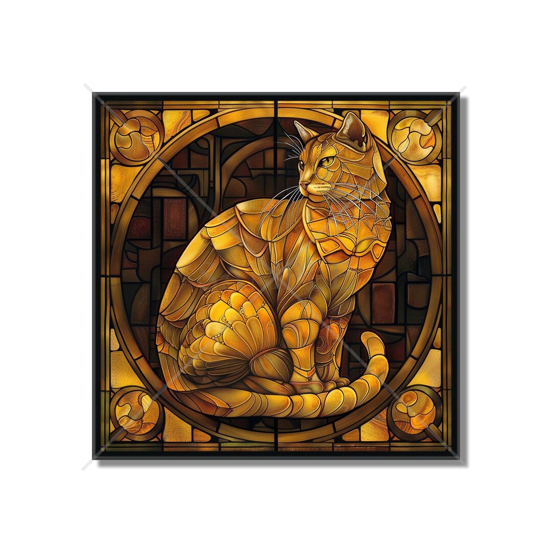 Orange Cat Design Ceramic Tile - Kitchen Backsplash and Bathroom ...