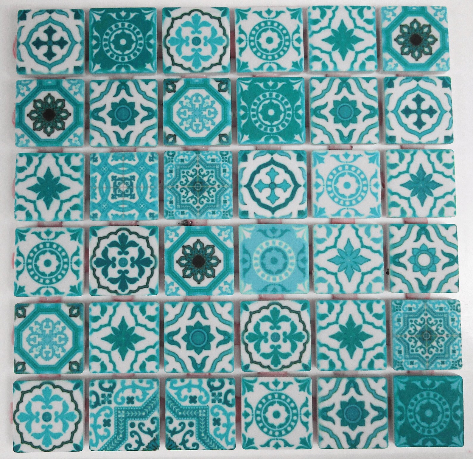 Mixed Mosaic Tiles Patchwork Ceramic Mosaic Tiles Aqua Blue - Etsy