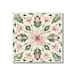 Pink and Green Floral Ceramic Tile - Cottage Kitchen Backsplash Tile ...