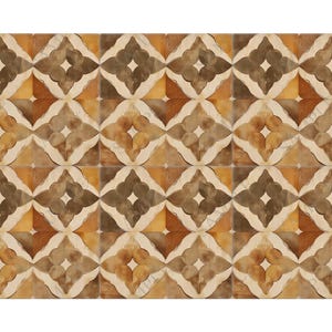 Patterned Ceramic Tile - Warm Browns Kitchen Backsplash Tile - Unique ...