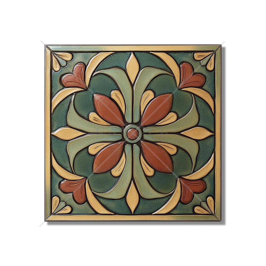 Green Rust Ceramic Tile - Kitchen Backsplash Tile - Bathroom Shower ...