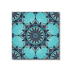 Turquoise Teal Ceramic Tile - Moroccan Design Ceramic Tile - Kitchen ...